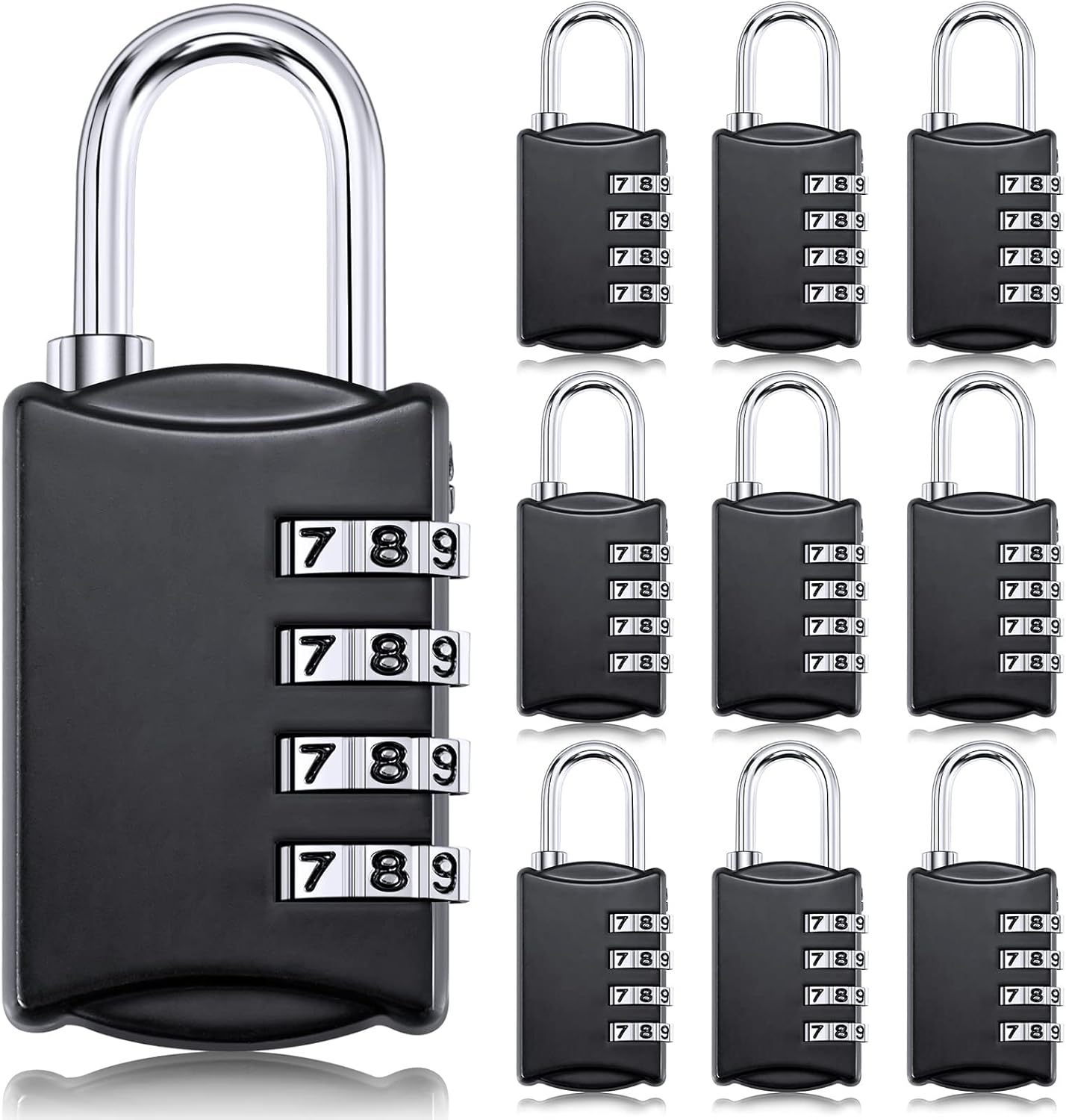 Moxweyeni 10 Pack 4 Digit Combination Lock Small Combo Locks Luggage ...