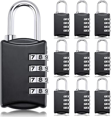 50 Pieces Small Combination Lock 3 Digit Combination Lock Small Padlock ...