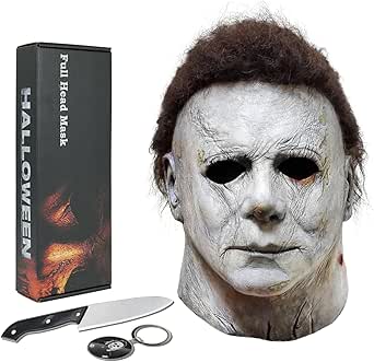 Halloween Mask for Adult With Classic Knife Scary Halloween Cosplay ...