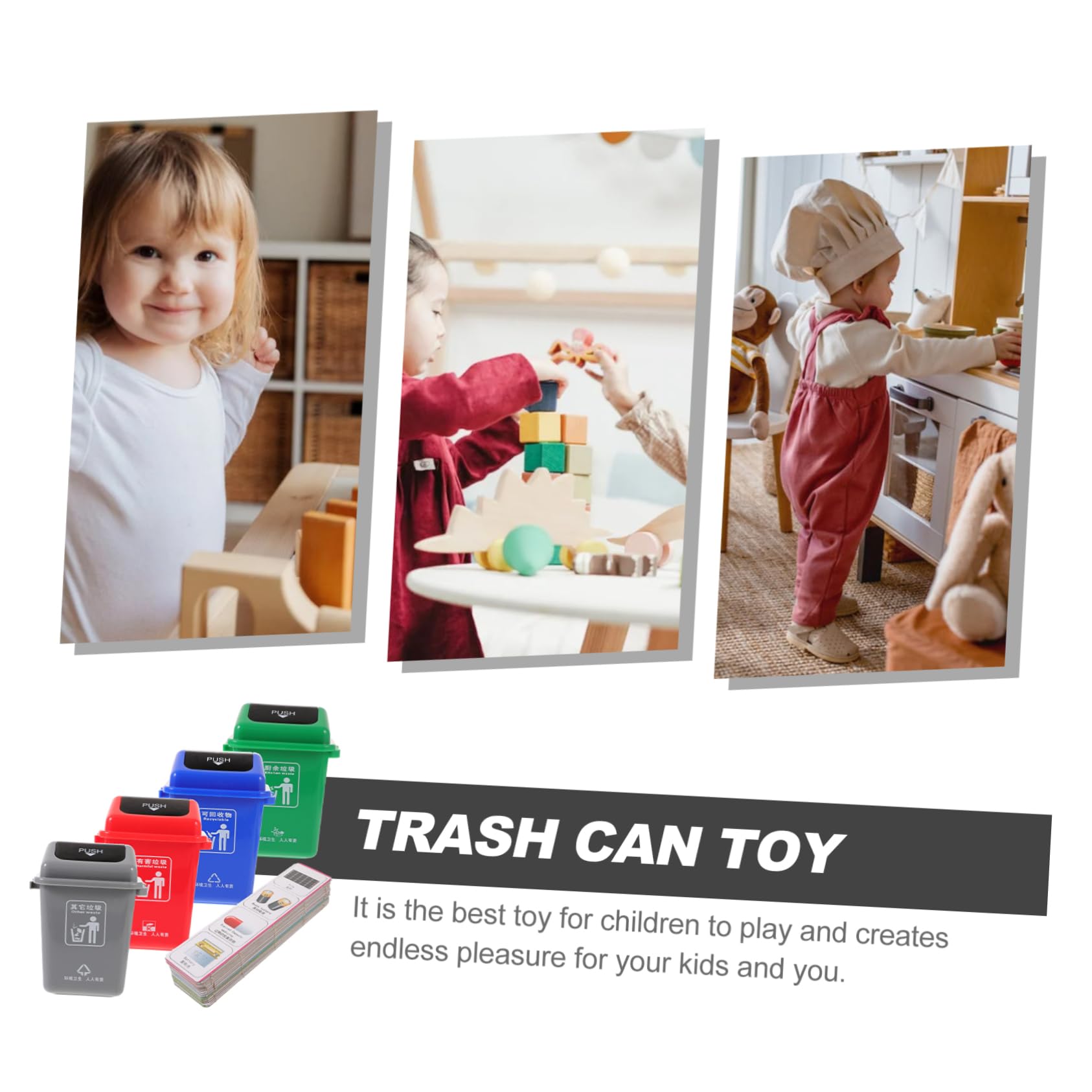 Snapklik.com : 1 Set Garbage Sorting Toys Mini Trash Can Kids Toys ...