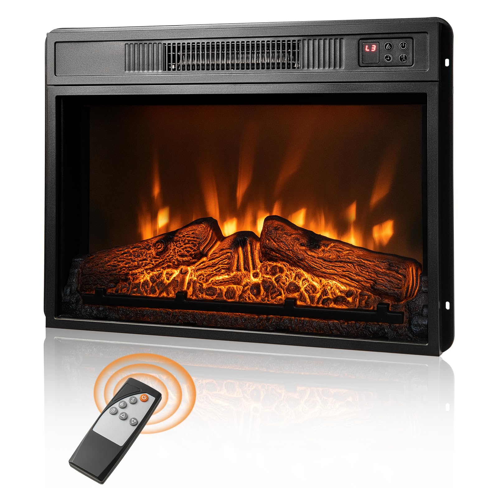 Amazon.com: GOFLAME 23-Inch Electric Fireplace Insert, 1400W Recessed ...