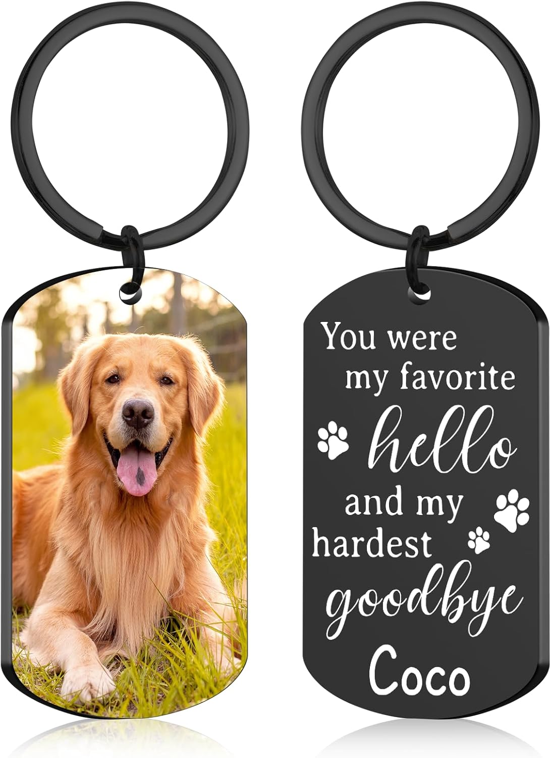 Personalized Pet Memorial Keychain Gifts - Custom Keychain with Dog ...
