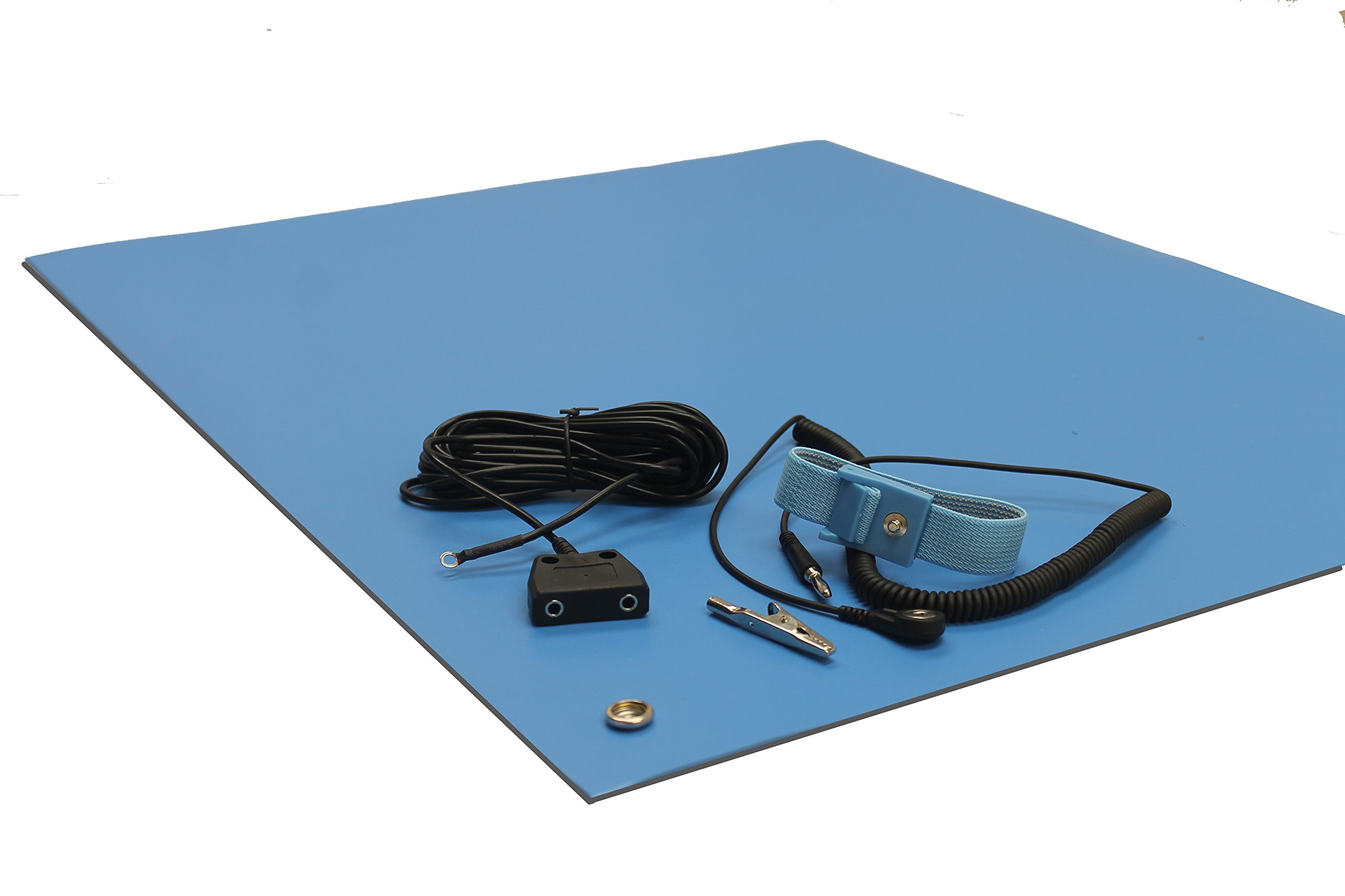 Amazon.com: ESD Mat Kit with a Wrist Strap and Dual Point Grounding ...