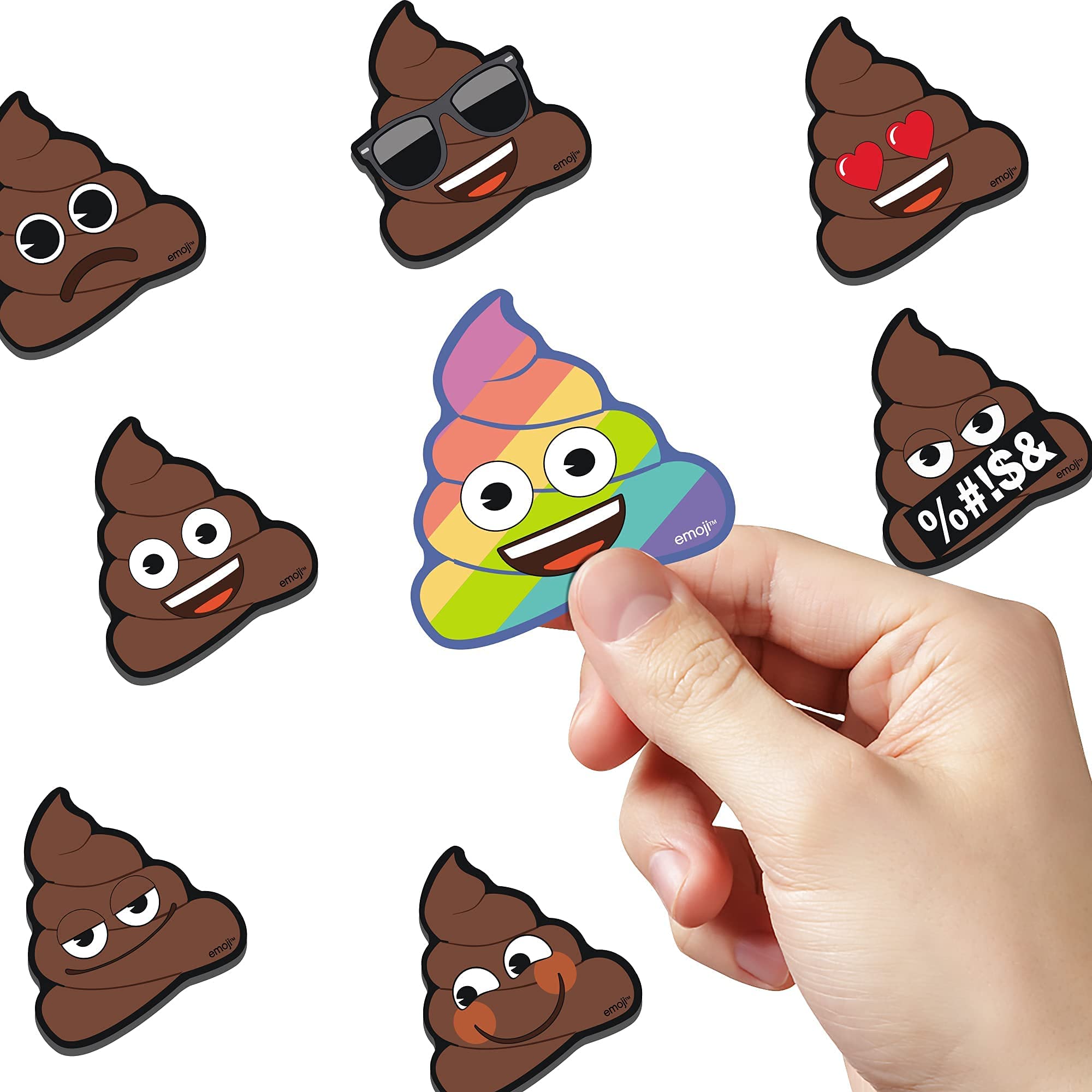 Snapklik.com : MORCART 8 Pcs Cute Poo Emoji Fridge Magnets - Funny ...