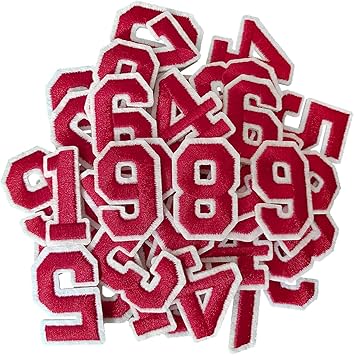 Amazon.com: CXWLJL 30pcs Embroidery Applique Patches, 0-9 Iron on ...