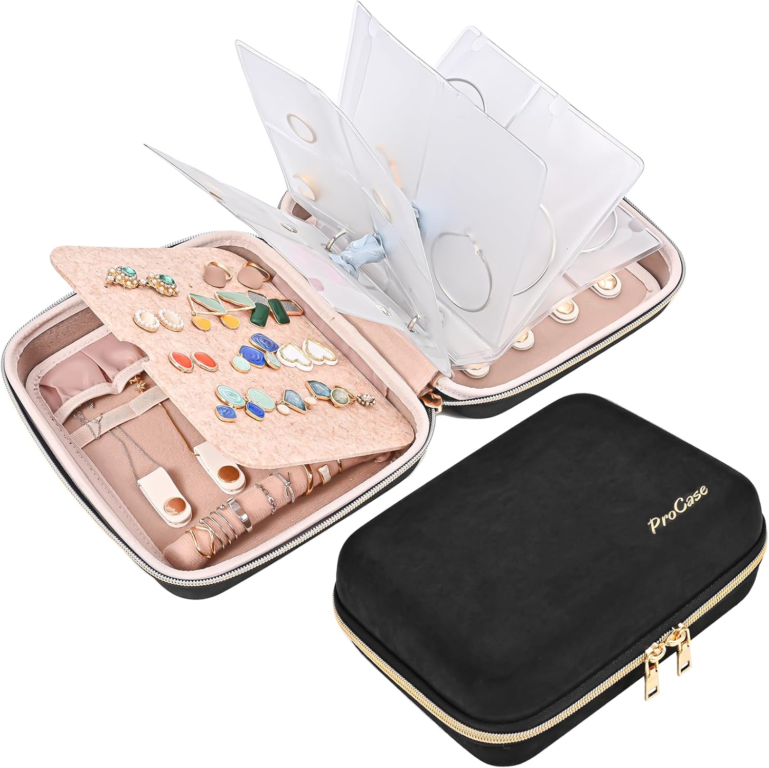 Amazon.com: ProCase Travel Jewelry Organizer Case, Jewellry Home ...