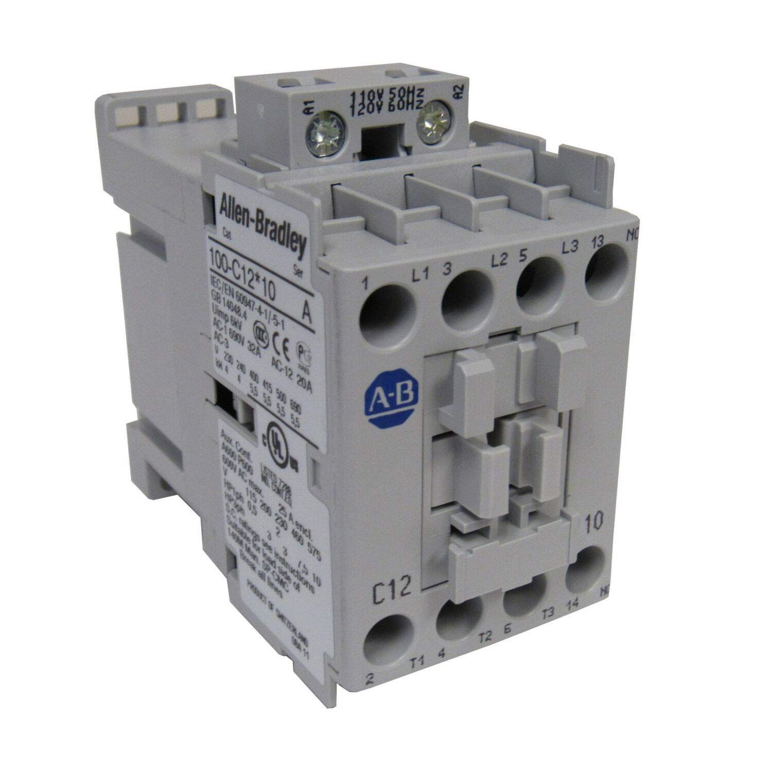 100-C12D10 100-C1210 Standard CONTACTOR Ser A,3 Pole, 12 AMP, 110V 50HZ ...