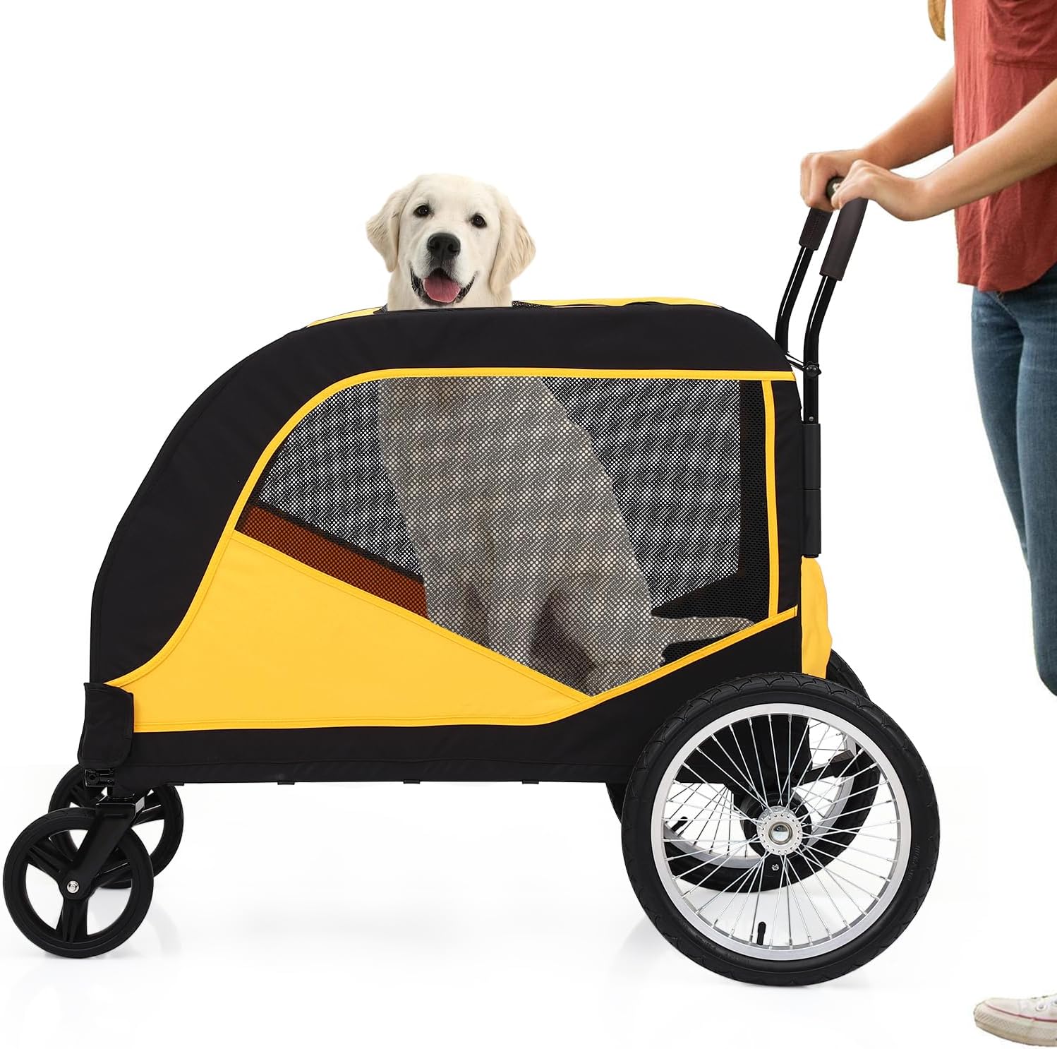 Amazon.com: Dog Stroller for Large Pet, Jogger Stroller, Easy Folding ...