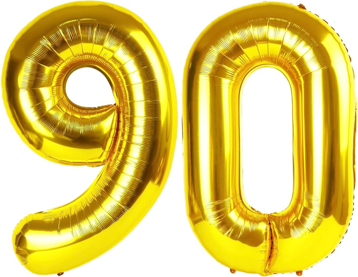 Amazon.com: Gold Number 90 Balloon 40 inch, 90 Number Balloons, 90th ...