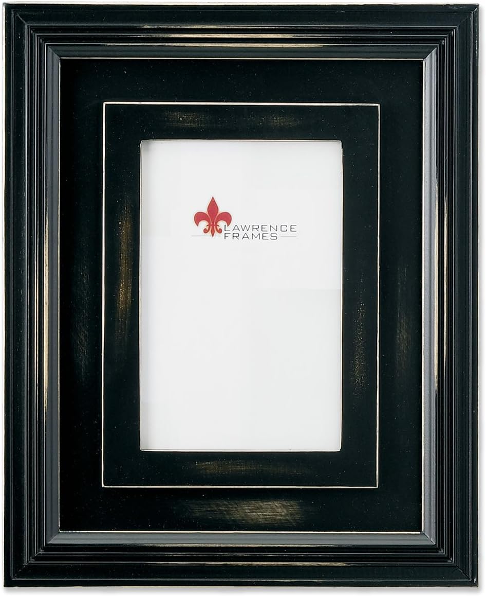 Amazon.com - Lawrence Frames Dimensional Rustic Black Wood 5x7 Picture ...