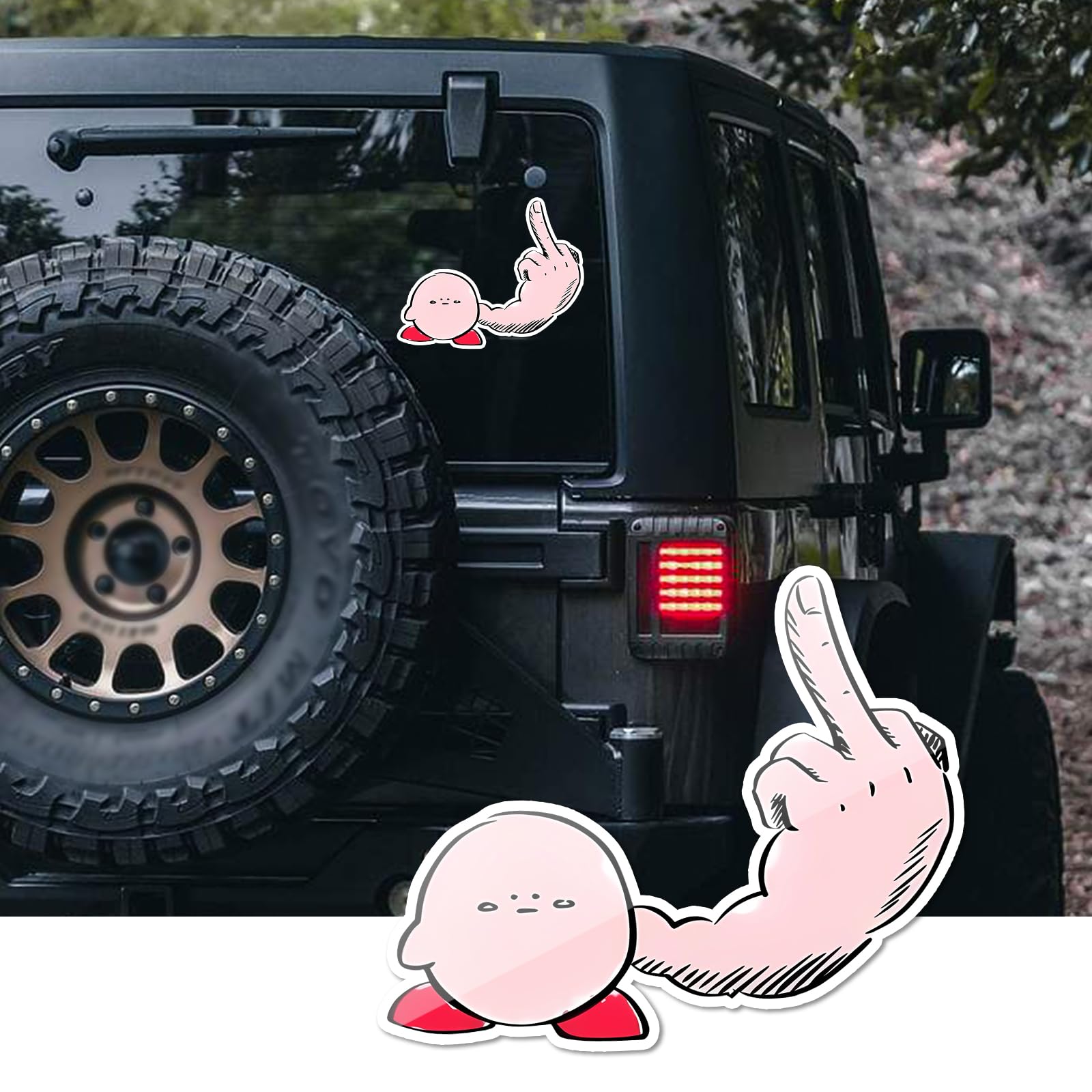 Car Muscle Star Cappy Reflective Stickers?Pink 14 * 11cm Bumper Sticker ...