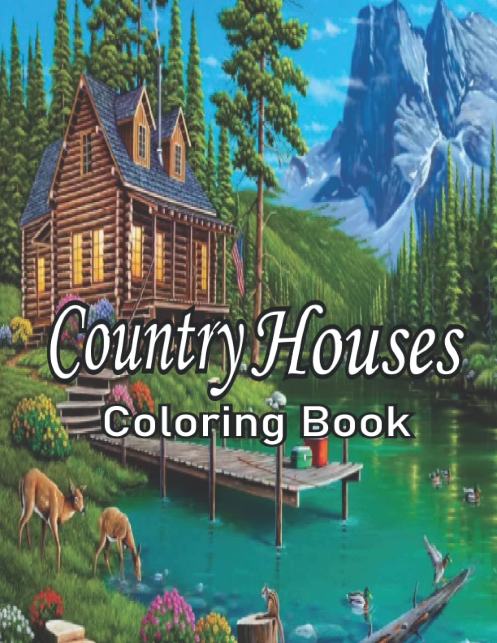Buy Country Houses Coloring Book: An Adult Coloring Book With Charming ...