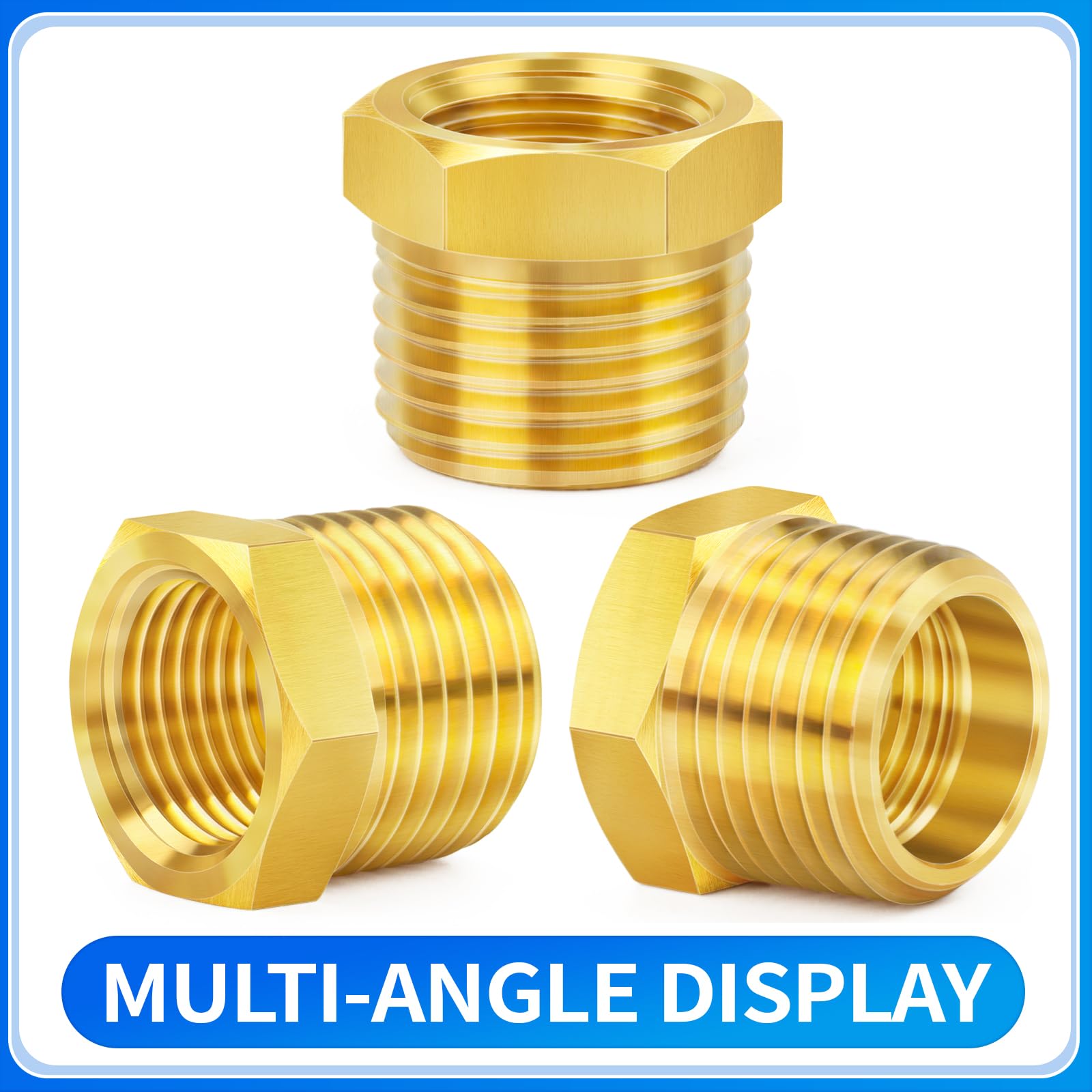 Snapklik.com : ChillWaves Brass Pipe Fitting, Reducer Hex Bushing 1 ...