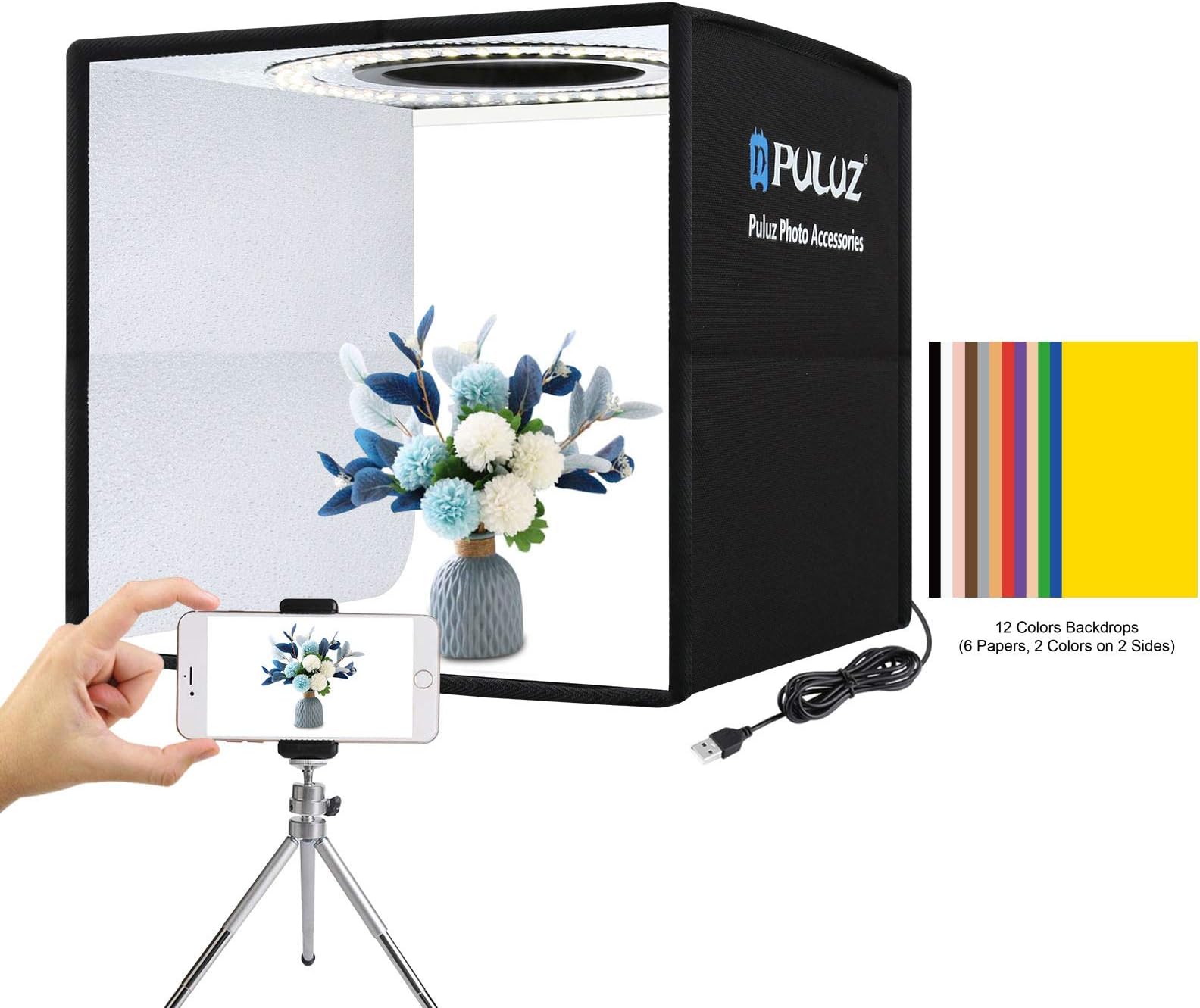 Amazon.com: SLOW DOLPHIN Portable Photo Studio Box for Jewellery and ...