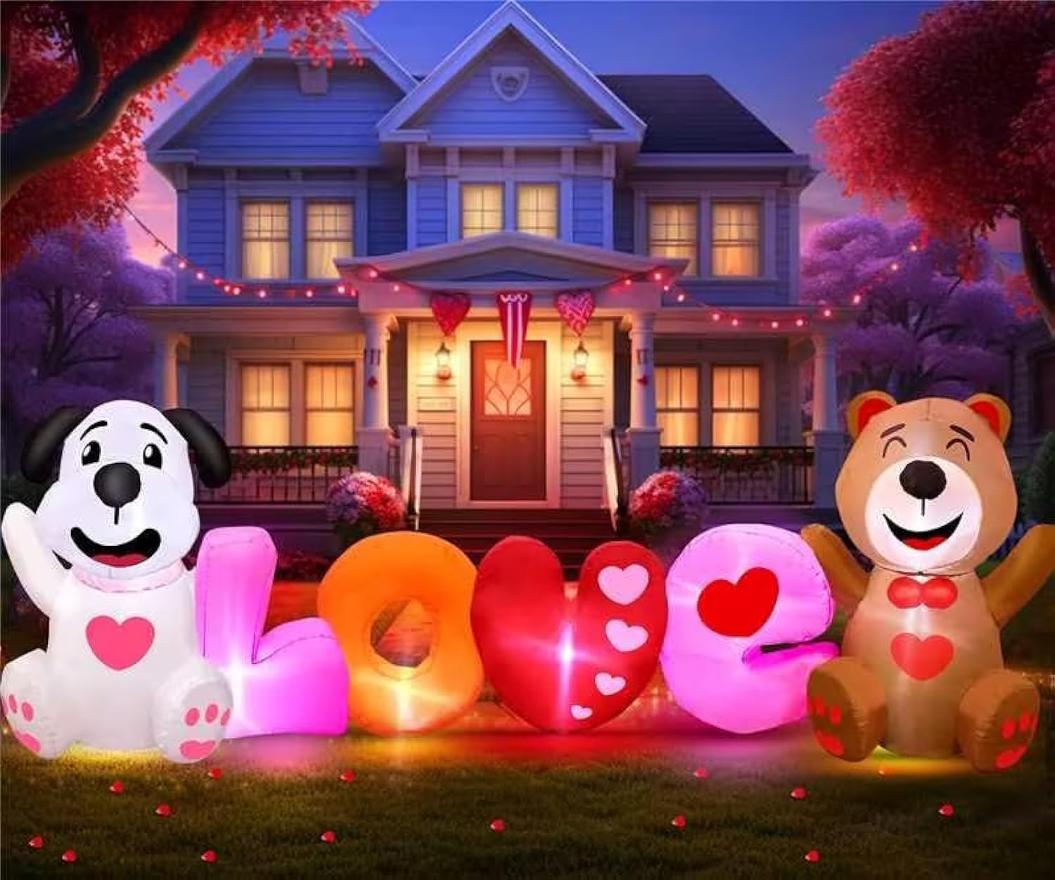 Amazon.com: TURNMEON 8 Foot Long Valentines Day Inflatable Love Letters ...