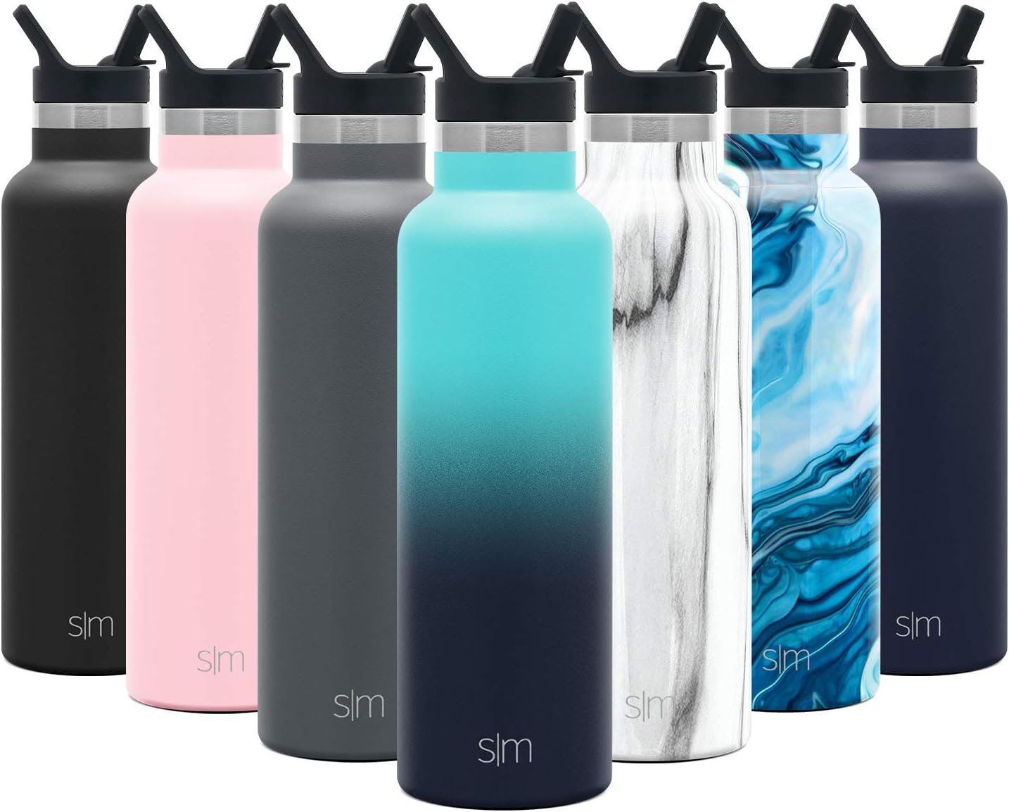 Amazon.com: Simple Modern Insulated Water Bottle with Straw Lid ...