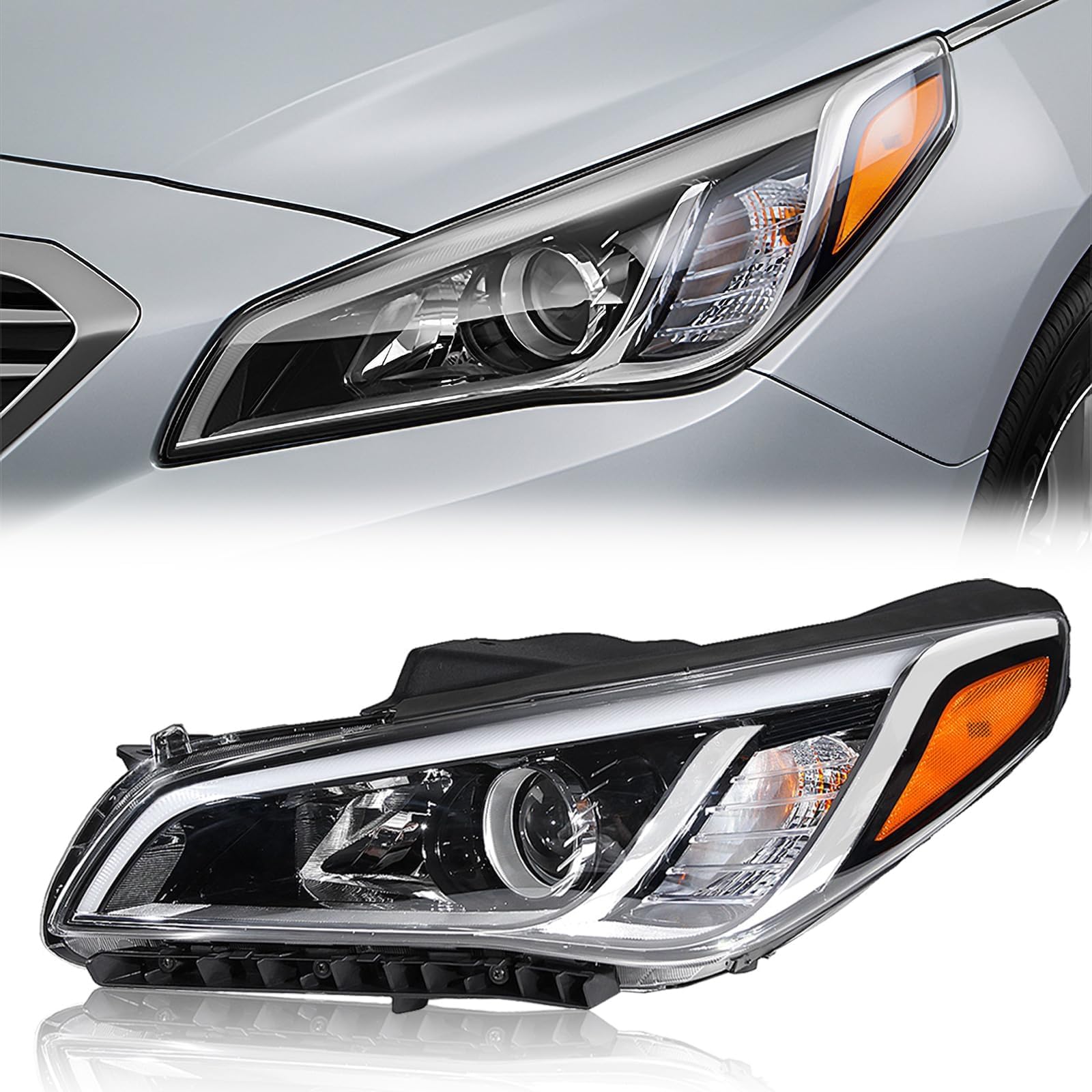 Amazon.com: HEADLIGHTSDEPOT Halogen Headlights Compatible with Hyundai ...