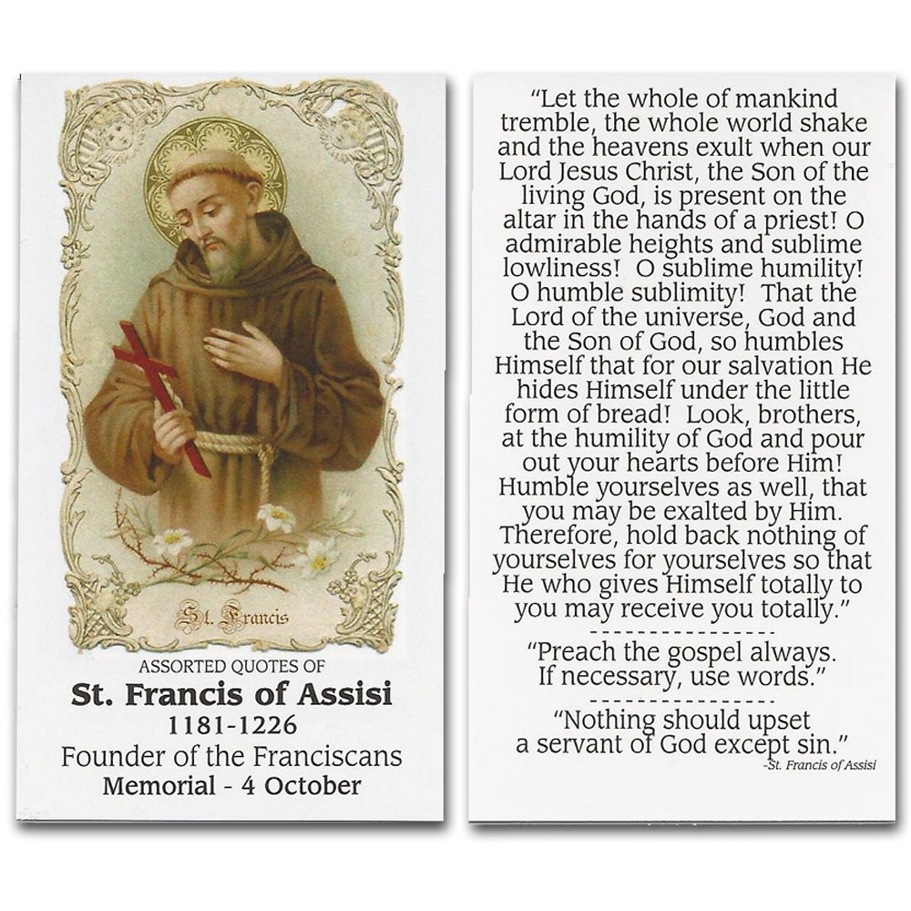 St Francis Of Assisi Prayers And Quotes