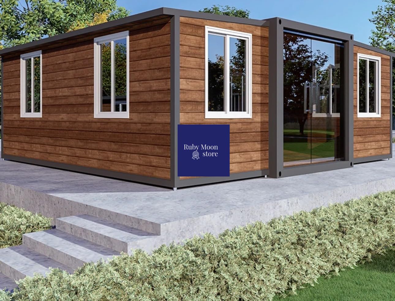 Amazon.com: 40FT Tiny House to Live in,Portable Prefab House with 3 ...