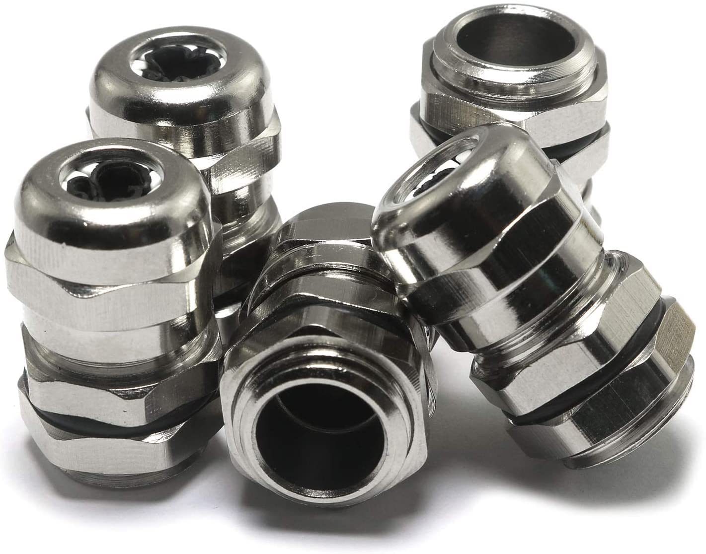 Snapklik.com : 5PCS PG9 4-8mm Wire Range Metal Waterproof Connector ...