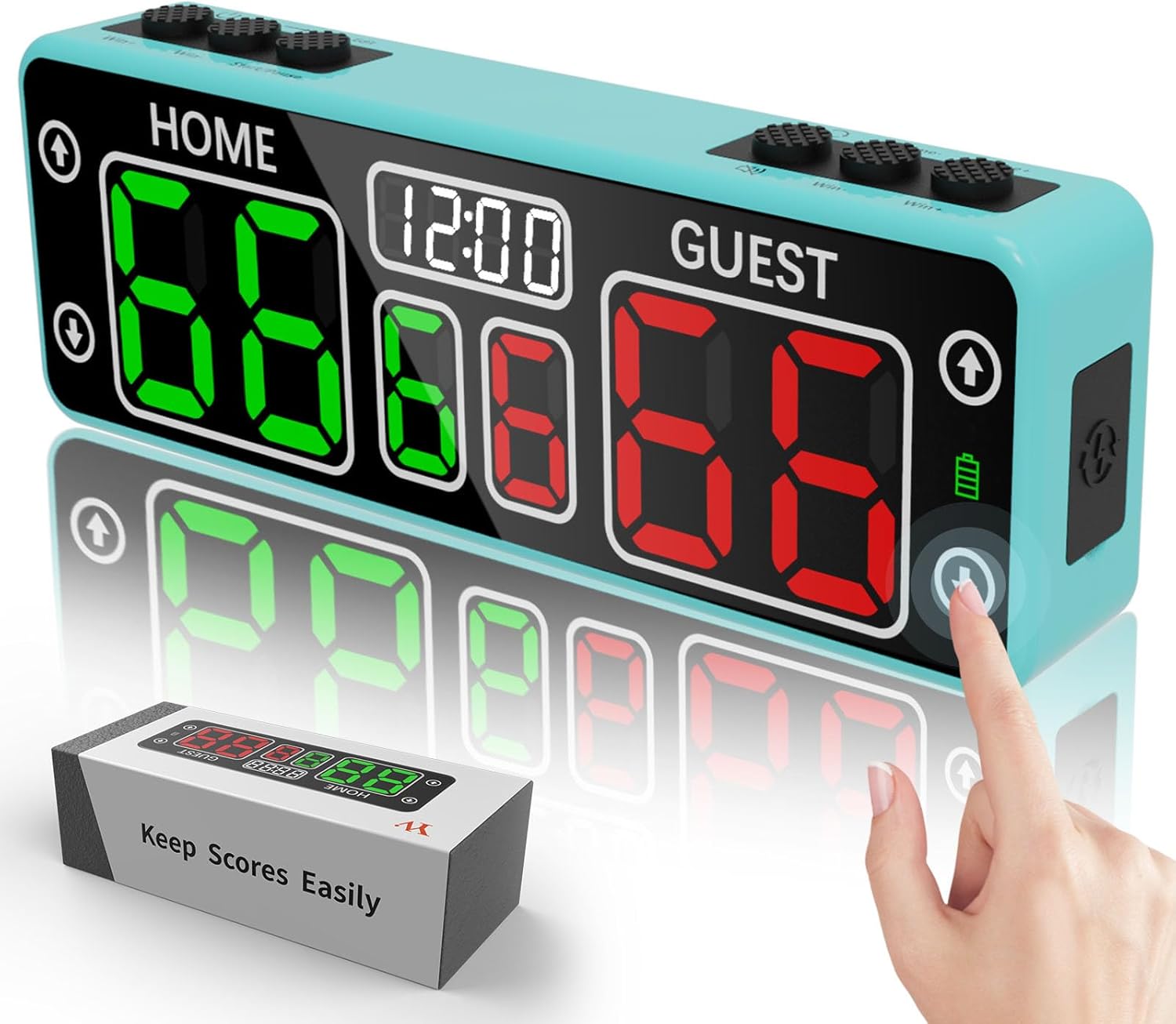YZ Upgraded Digital Scoreboard with Timer, Mini Magnetic Electronic ...
