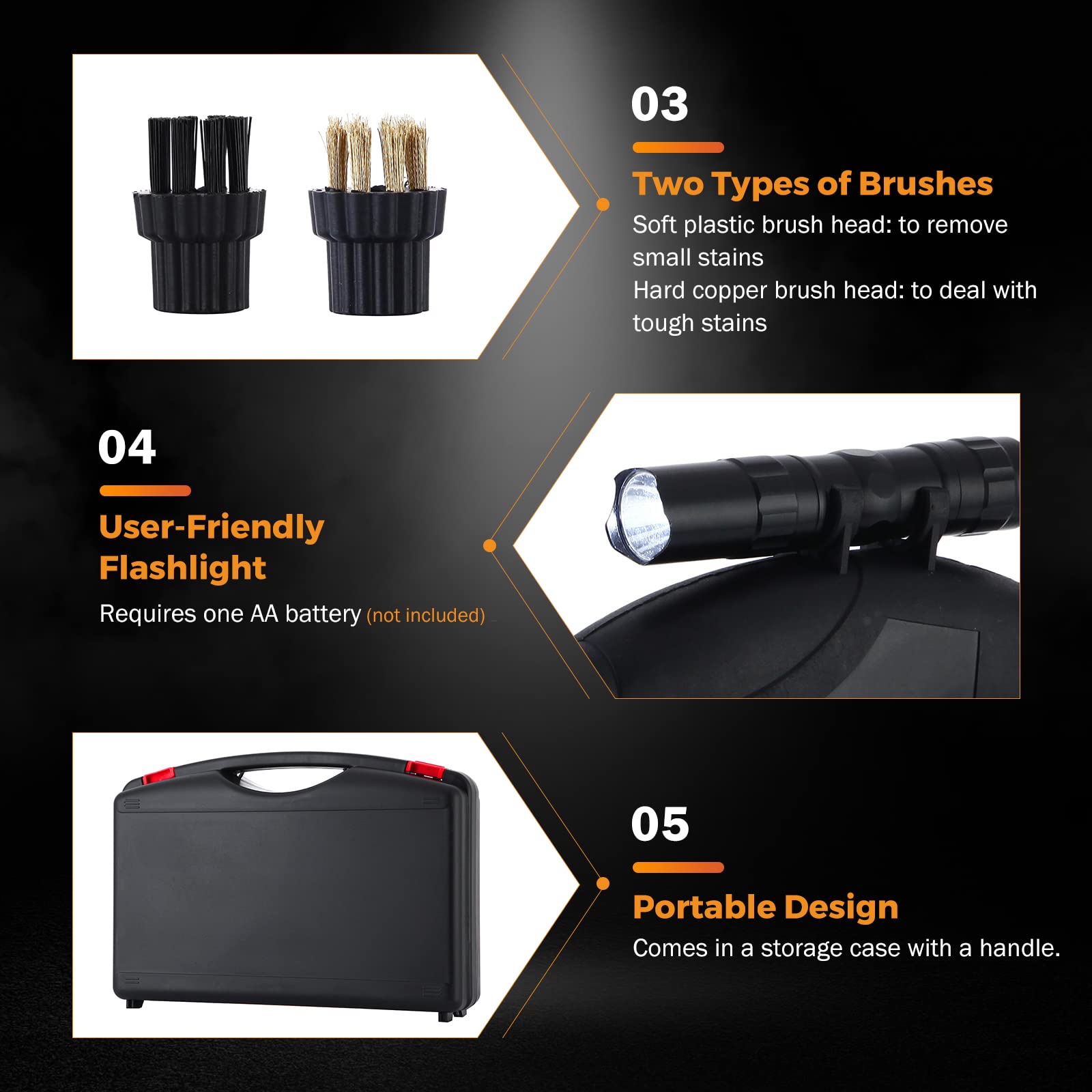 BEAMNOVA High Pressure Handheld Steam Cleaner Cleaning Car Steamer for ...