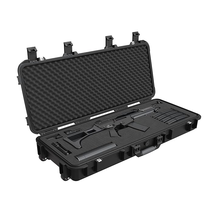 Buy RPNB Tactical Rifle Case, All Weather Hard Gun Case with Wheels and ...