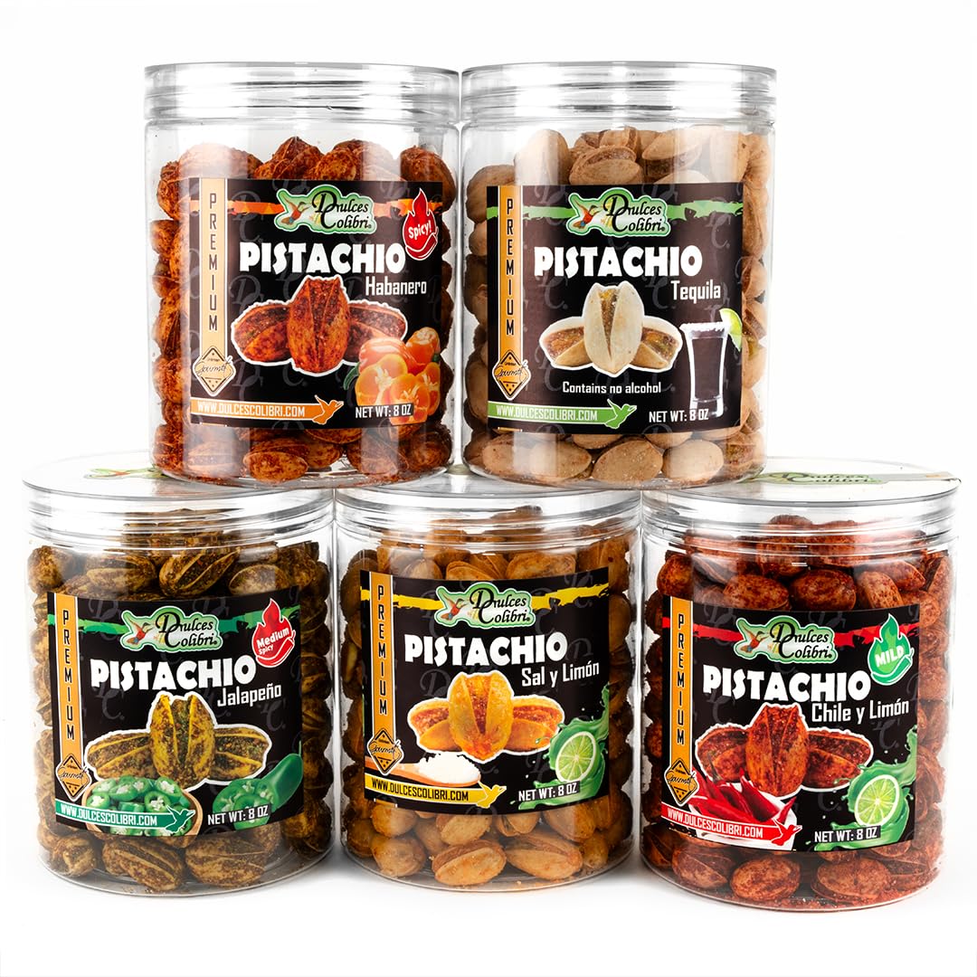 Amazon.com : Dulces Colibri - Flavored Inshell Pistachios (Premium ...