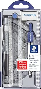 STAEDTLER® 9-Piece Math School Kit - Geometry Set - Teen, Young Adult ...