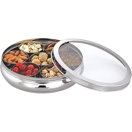 Amazon.com: Vinod Stainless Steel Masala Dabba, Spice box, 7 ...