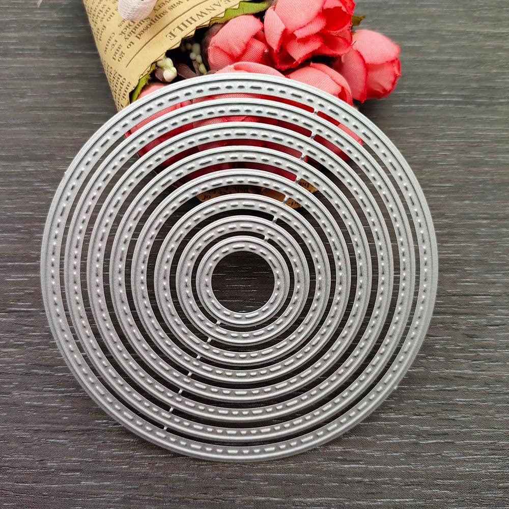 Amazon.com: 1 Pack Round Metal Cutting Dies Circle Frame Background Die ...