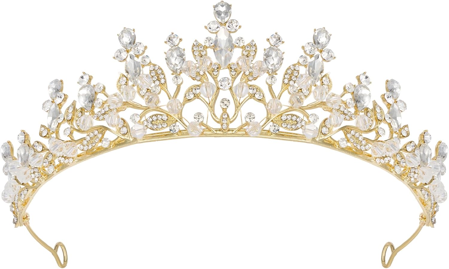Amazon.com: SWEET Gold Princess Tiaras for Women Girls,Handmade Crystal ...