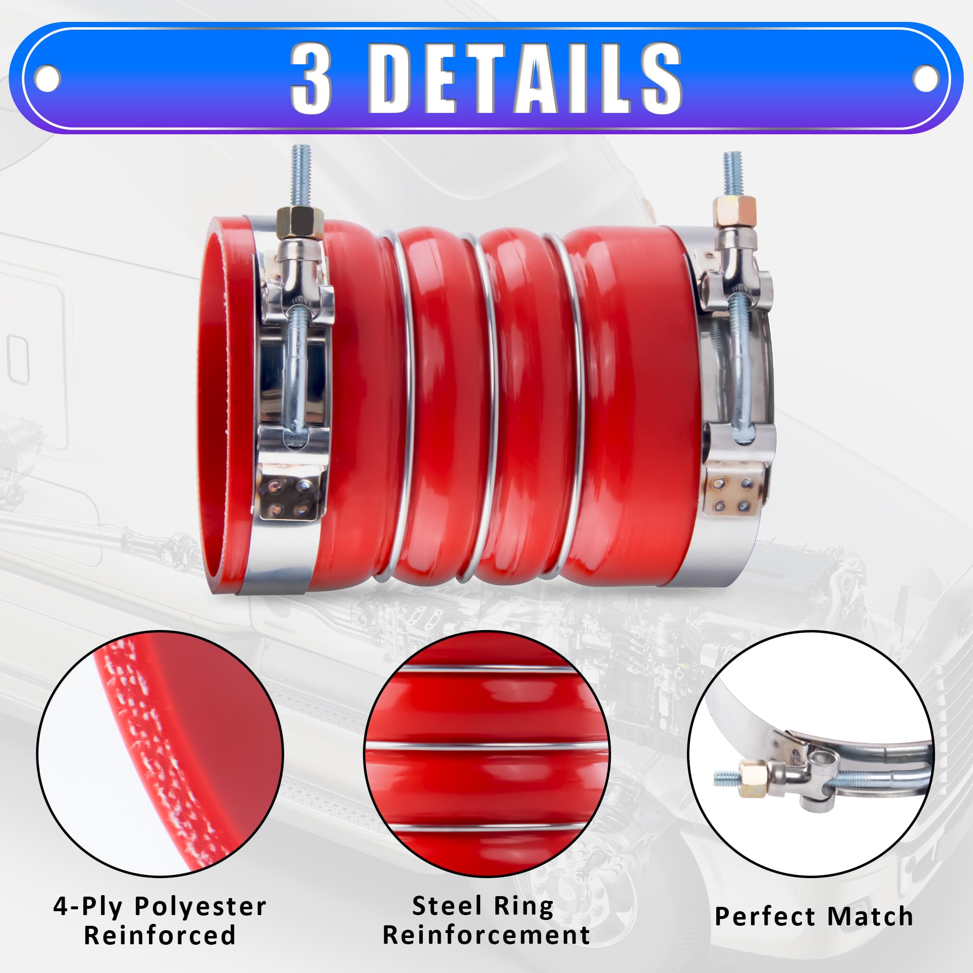 Snapklik.com : Ailbiuko Silicone Charge Air Cooler Hump Hose 4" X 6 ...