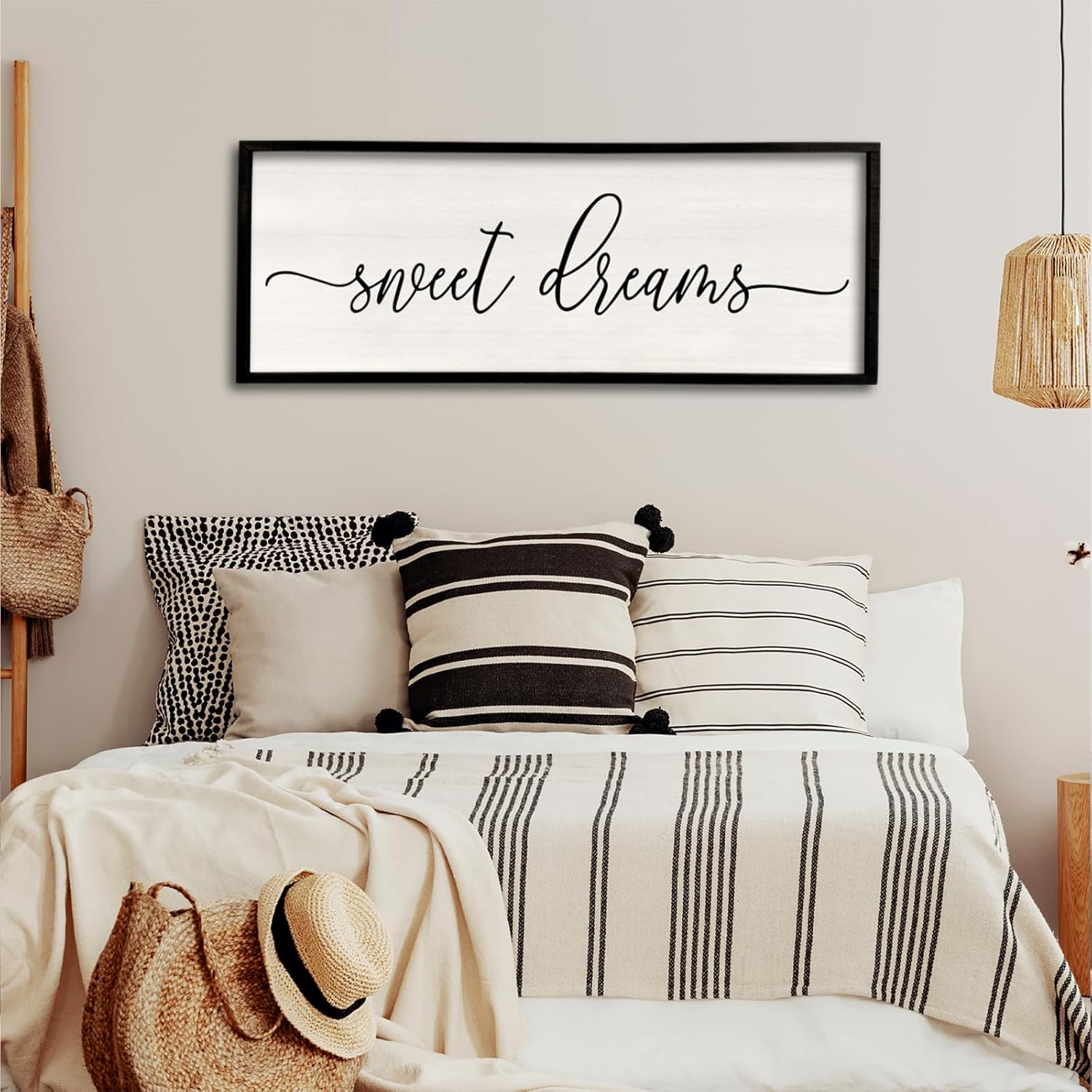 Amazon.com: Sweet Dreams Wall Decor Above Bed 40''×15'' Master Bedroom ...