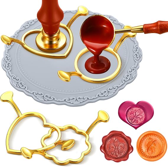 Amazon.com: 5 Pcs Wax Seal Molds Include Silicone Mat and Melting Spoon ...