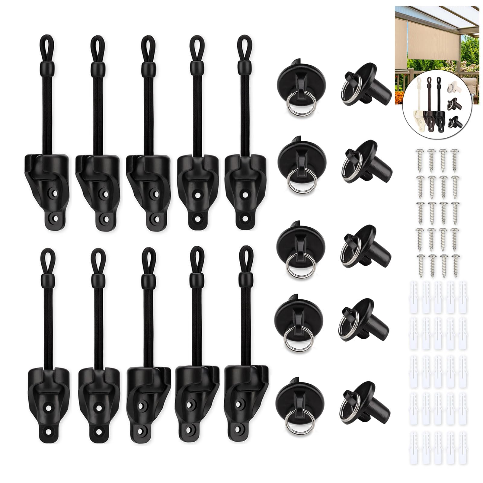 IVYSUN Shade Replacement Parts,Mounting Brackets,Upgrade to Metal Ring ...