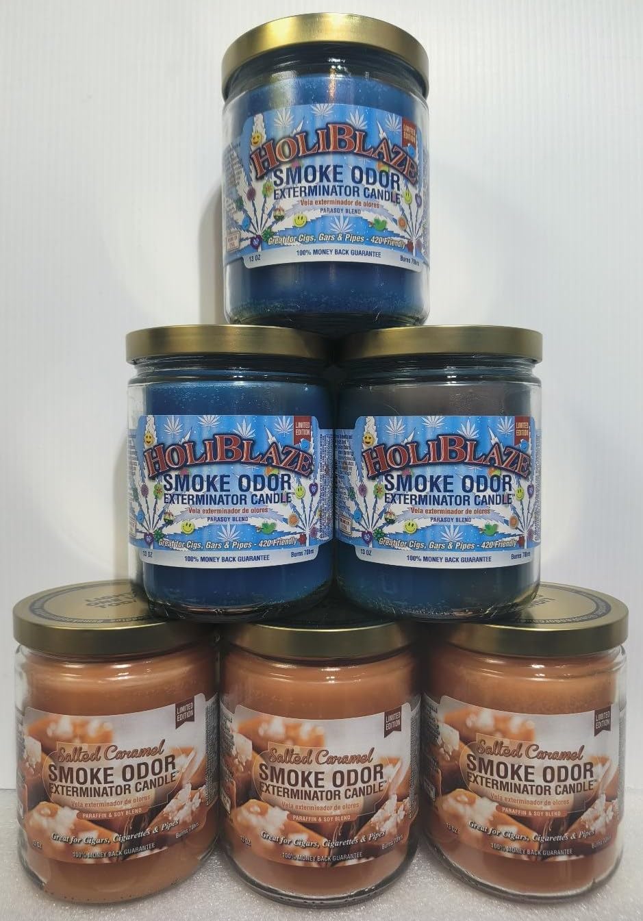 Amazon.com: Smoke Odor Exterminator 13 oz Jar Candles Orange Lemon ...