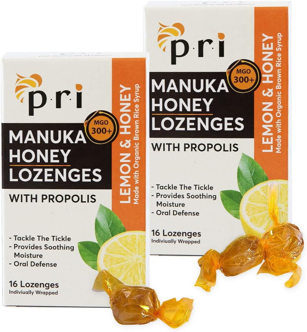 Amazon.com: PRI Manuka Honey Lozenges with Propolis, Soothing Cough and ...