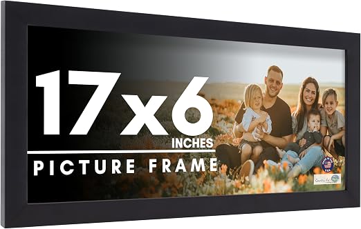 Amazon.com - 17x6 Frame Black Picture Frame - Complete Modern Photo ...