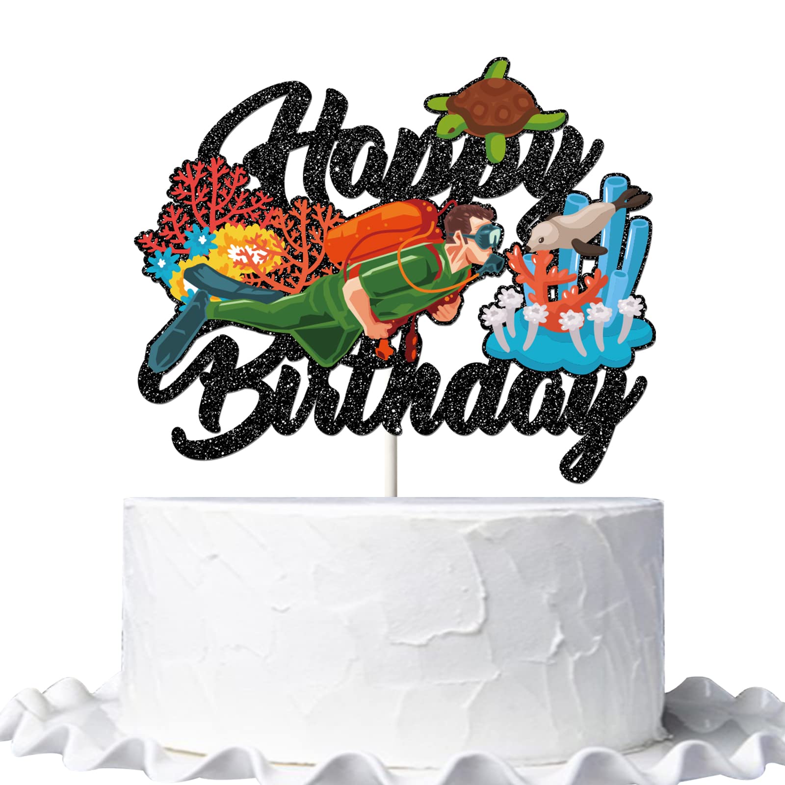 Snapklik.com : Ocean Diving Theme Birthday Cake Topper, Under The Sea ...