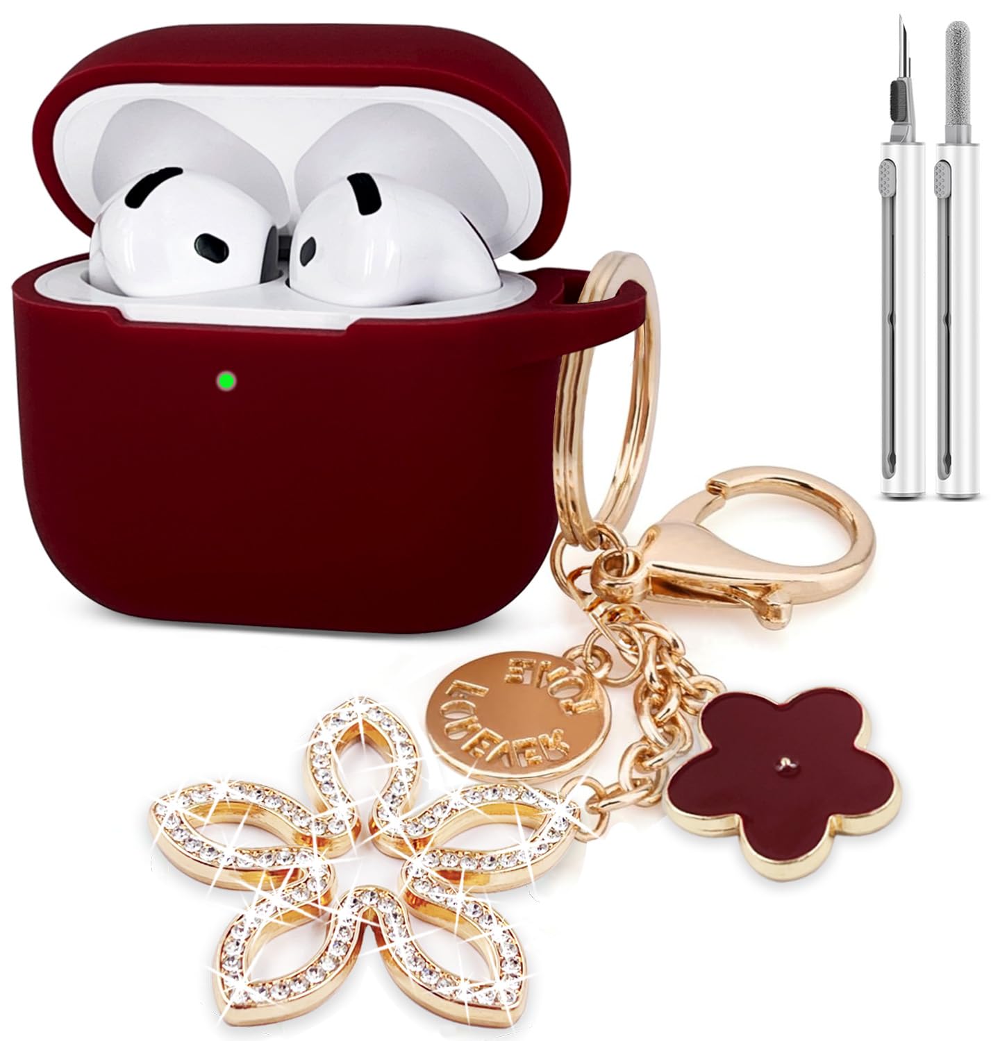 Amazon.com: Compatible with AirPods 4 Case Cover, Silicone Protective ...