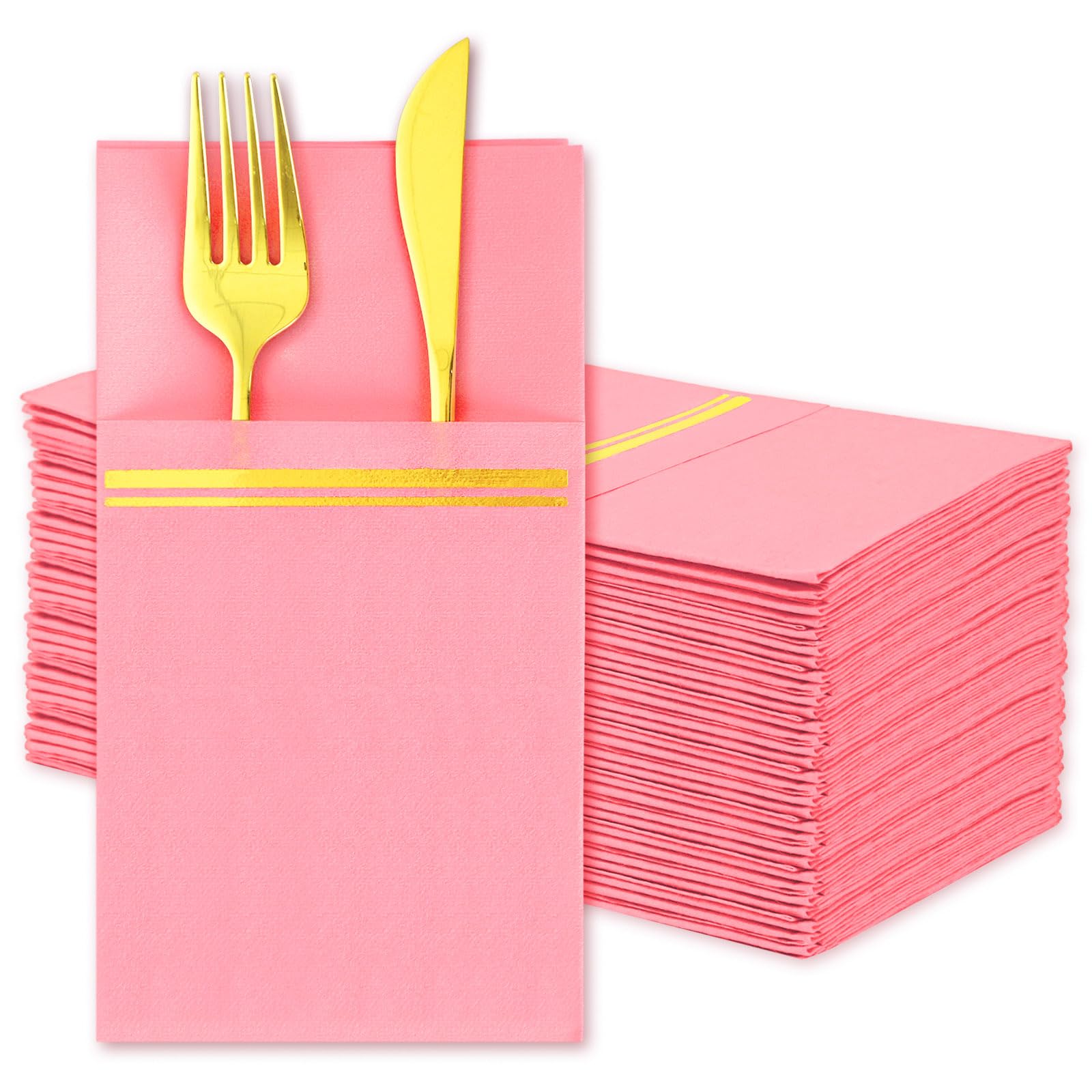 Amazon.com: JarThenaAMCS 50Pcs Disposable Linen-Feel Dinner Napkins ...
