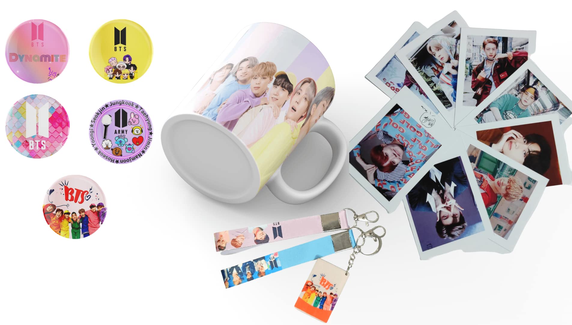 Nio Prints BTS Merch Gift box for BTS Fans, 8 Products: BTS Coffee Mug ...