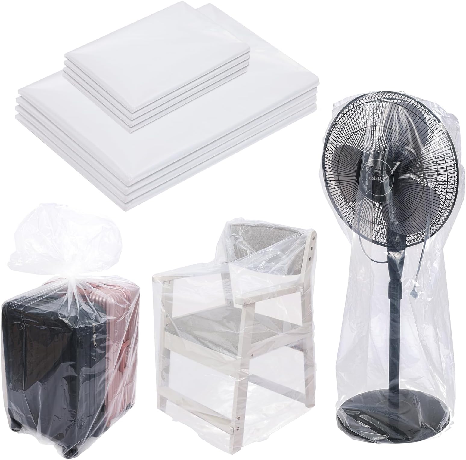 Amazon.com: 12 Pack Large Plastic Bags for Storage - 5 Gallon Clear ...