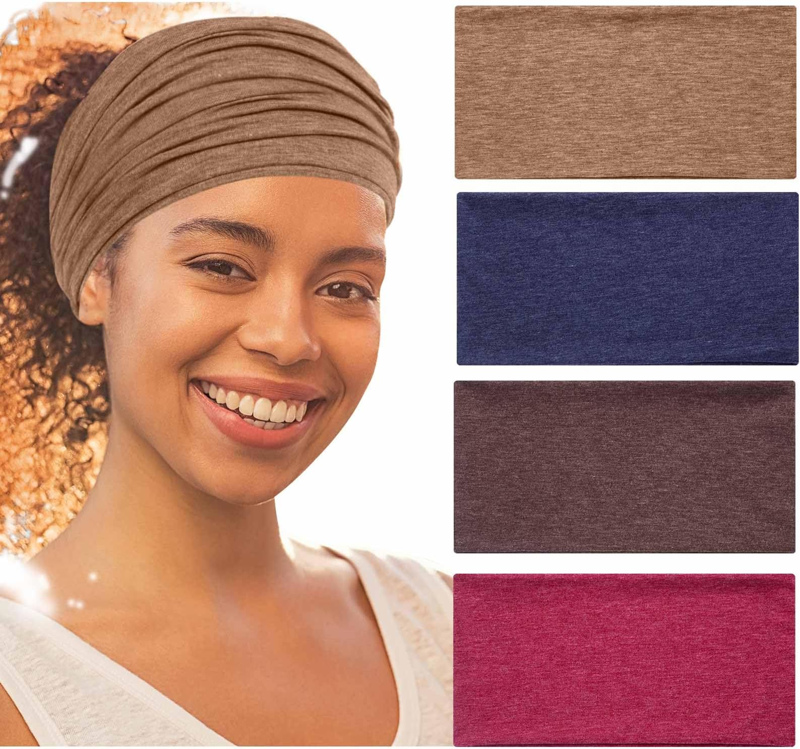 Amazon.com : RITOPER Extra Wide Non-Slip Women's Turban Head Wraps ...