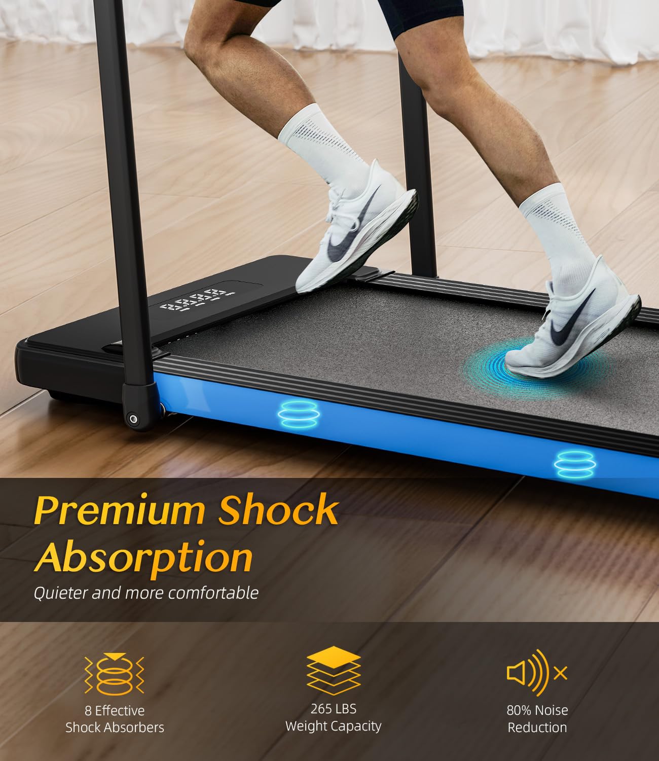 Snapklik.com : Bifanuo 2 In 1 Folding Treadmill, Smart Walking Running ...