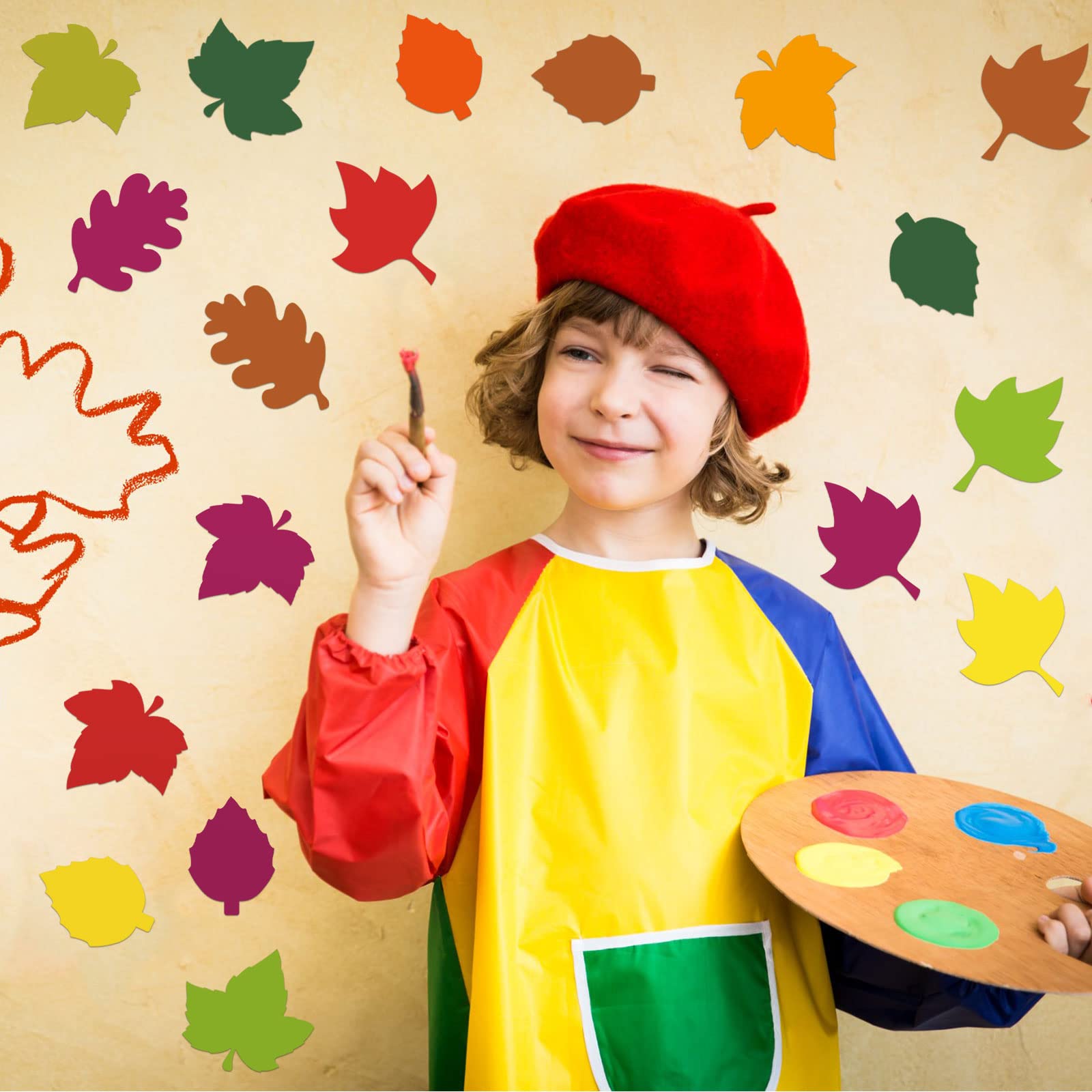 Snapklik.com : 108 Pcs Leaf Cutouts Paper Fall Leaves Cut Outs ...