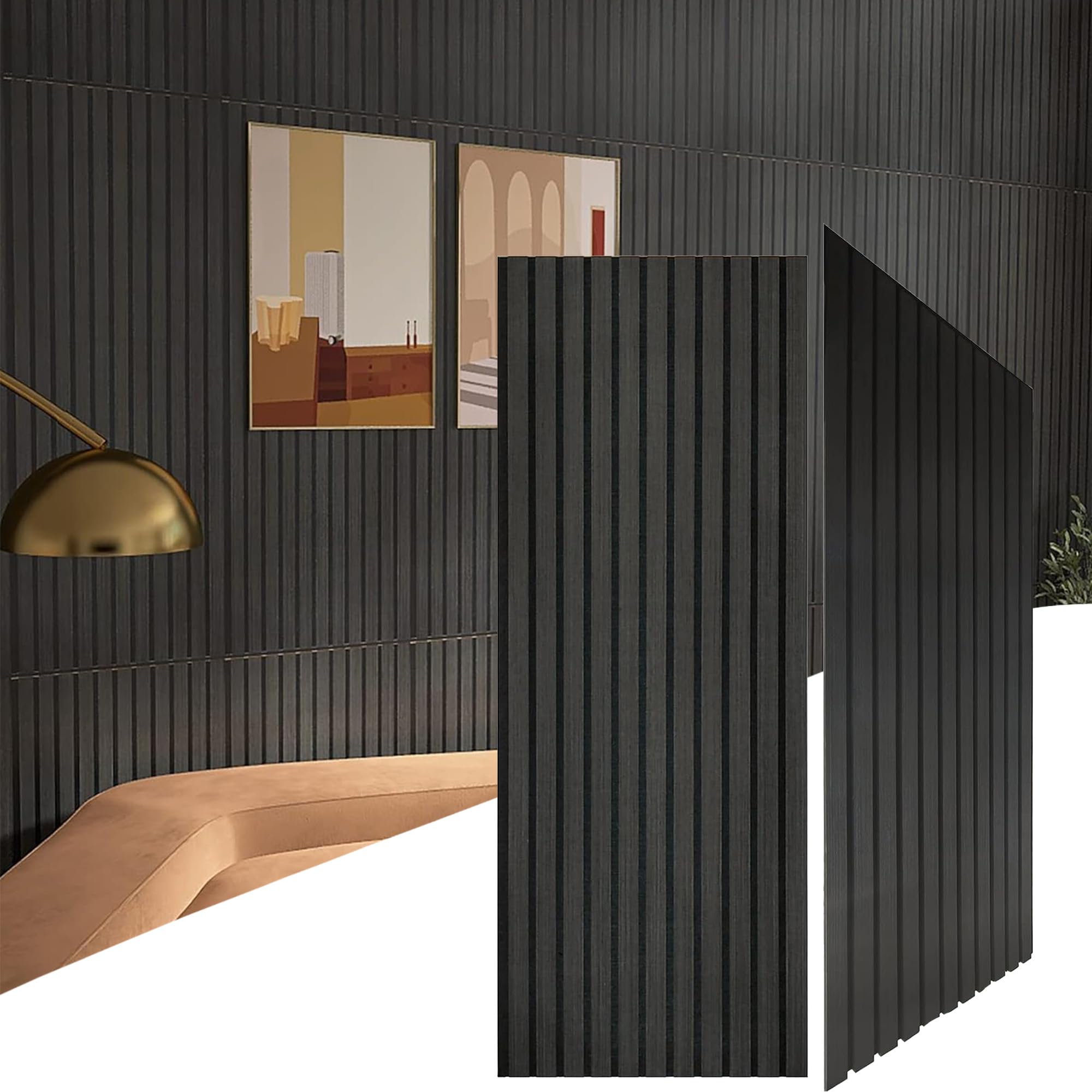 Soundproof Acoustic Panels for Interior Wall Decor, 3D Accent Wood ...