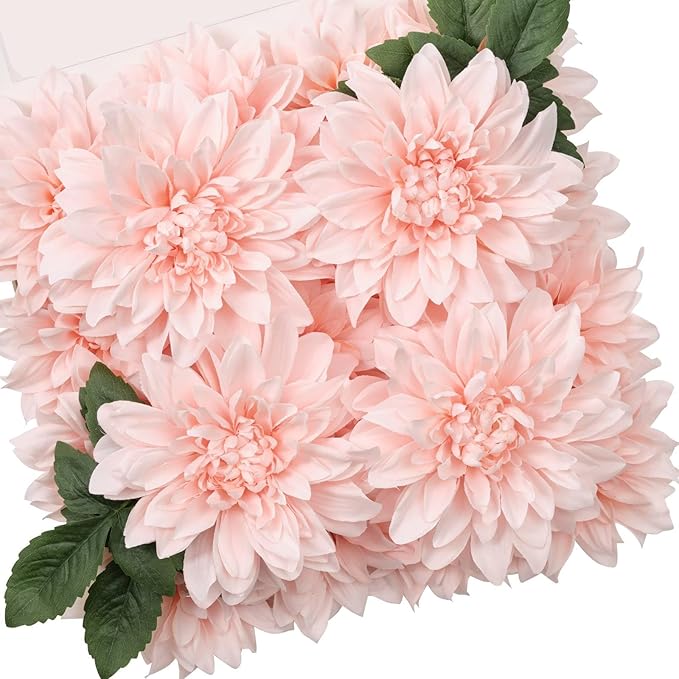 Amazon.com: TINGE TIME Artificial Flowers 20pcs Silk Dahlia 5"/6" Fake ...