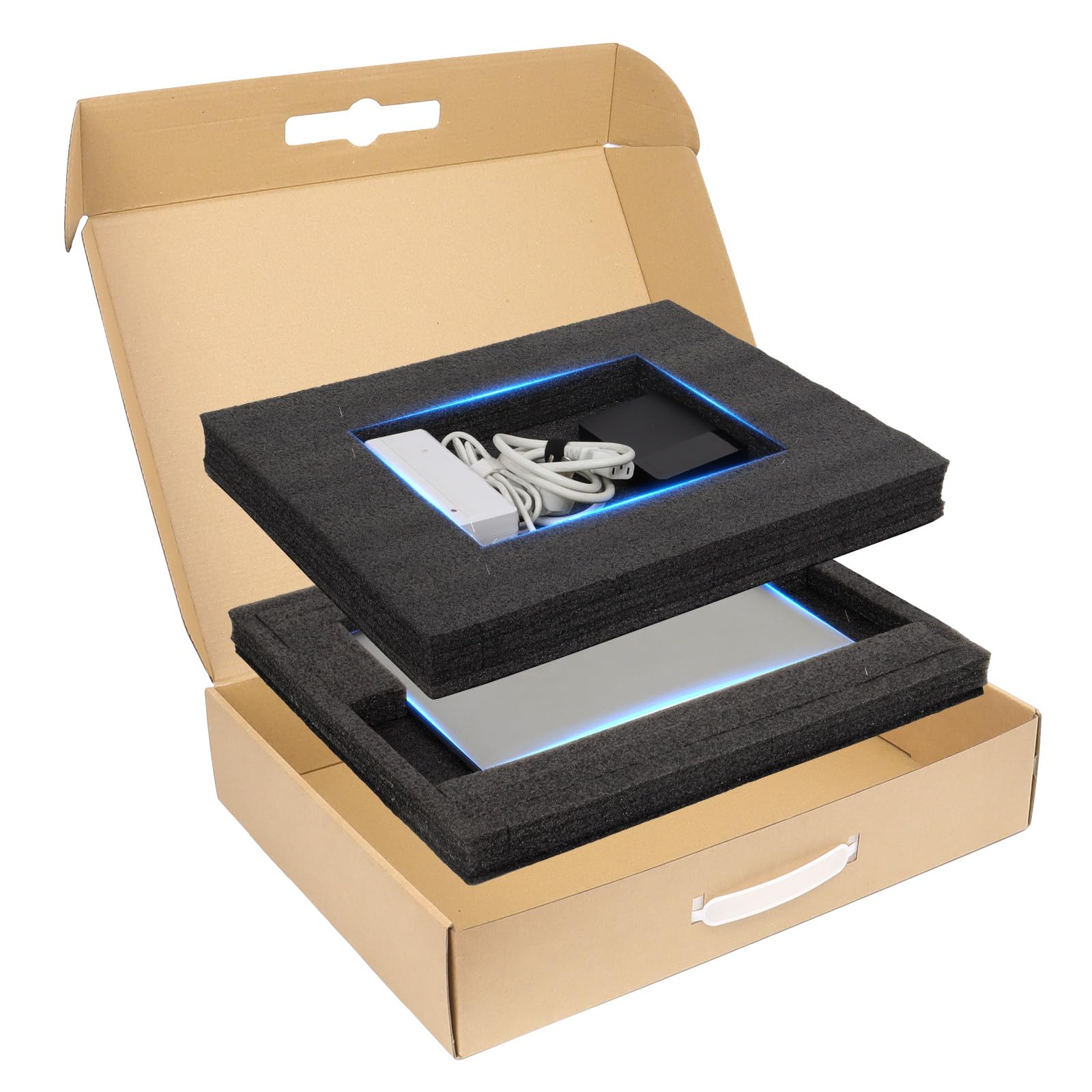 Amazon.com: DERZIFUN Laptop Shipping Boxes with Foam, Medium Cardboard ...